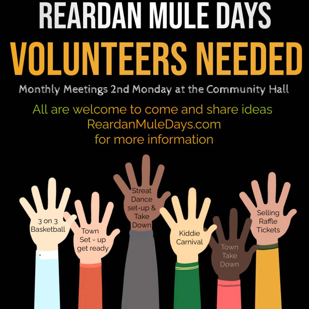 Meetings for 2025 – Reardan Mule Days